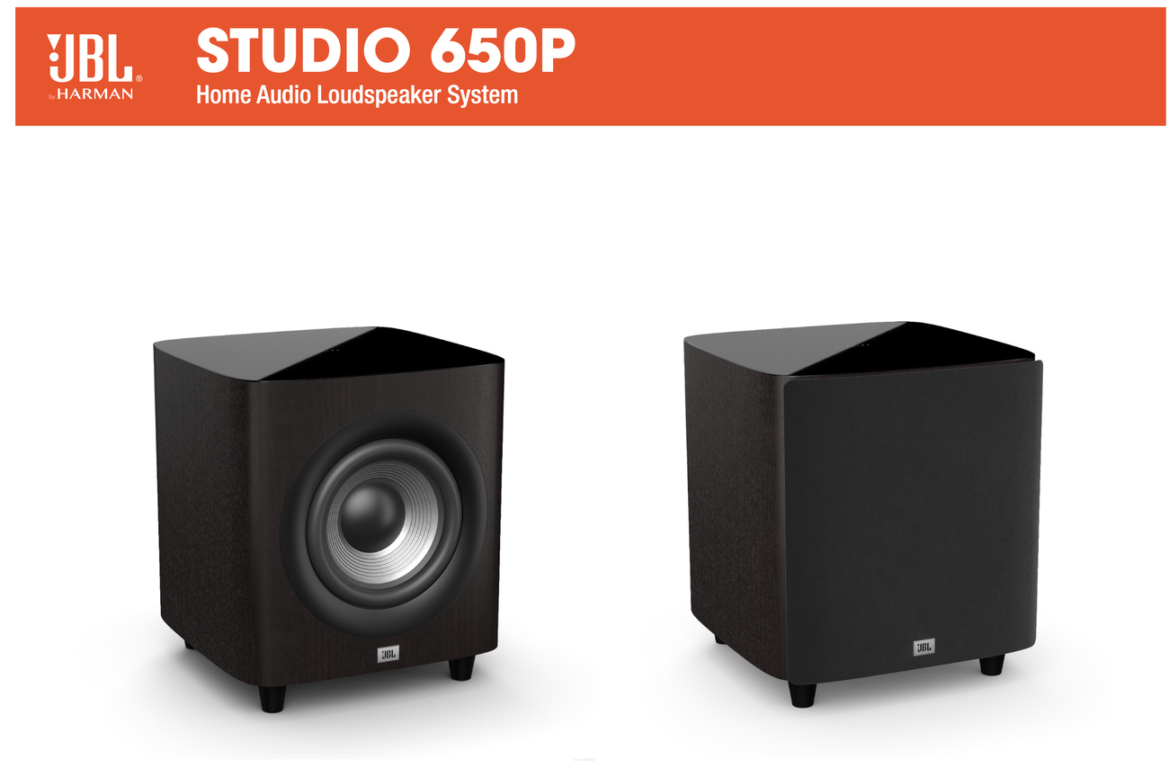 JBL STUDIO 650P Subwoofer aktywny, 10-calowy Moc: 250 W RMS (500 W ...
