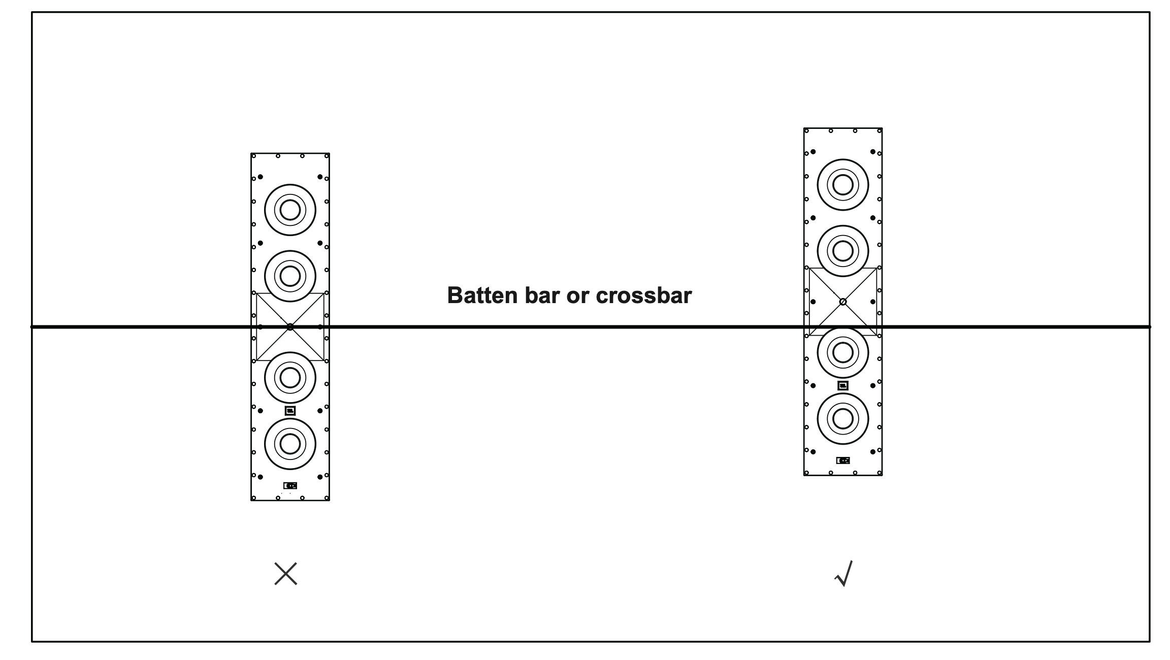 JBL SYNTHESIS SCL-7 Dwdrożna kolumna surround/LCR do odsłuchu poza ...